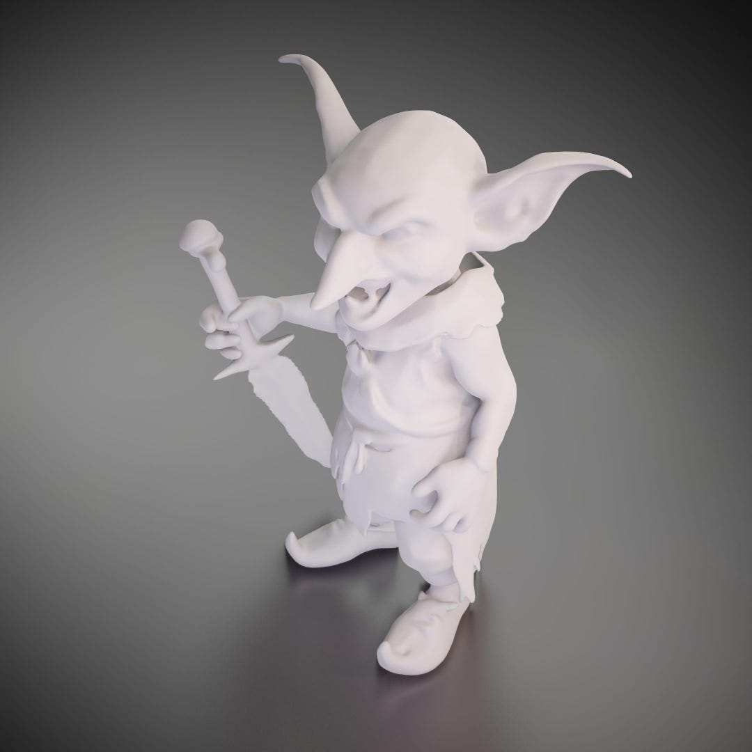 Goblin - 3D Printed Model | Custom Size & Color | LED Option | Pendant ...