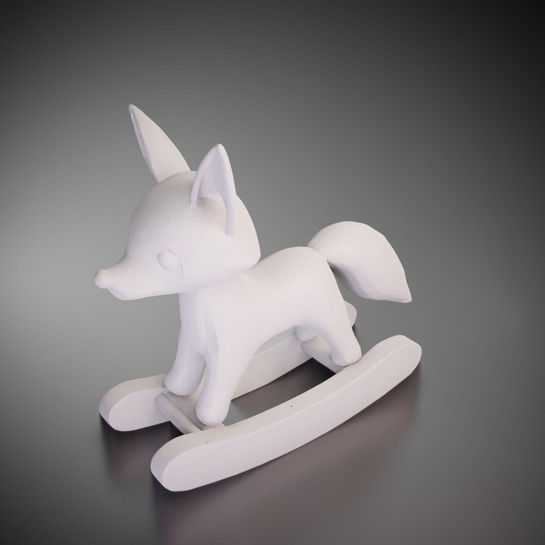 Rocking Fox - 3D Printed Model | Custom Size & Color | LED Option ...
