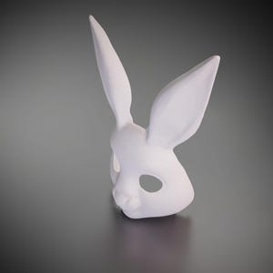 Rabbit Mask - 3D Printed Model | Custom Size & Color | LED Option ...