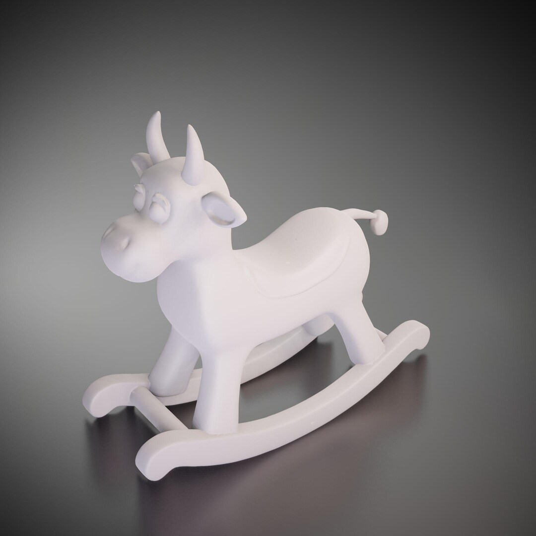 Rocking Cow - 3D Printed Model | Custom Size & Color | LED Option ...