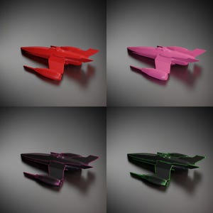 Alien Ship - 3D Printed Model | Custom Size & Color | LED Option ...