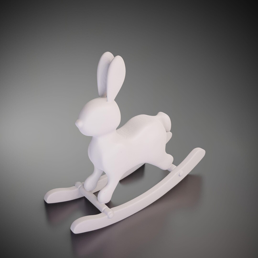 Rocking Bunny - 3D Printed Model | Custom Size & Color | LED Option ...