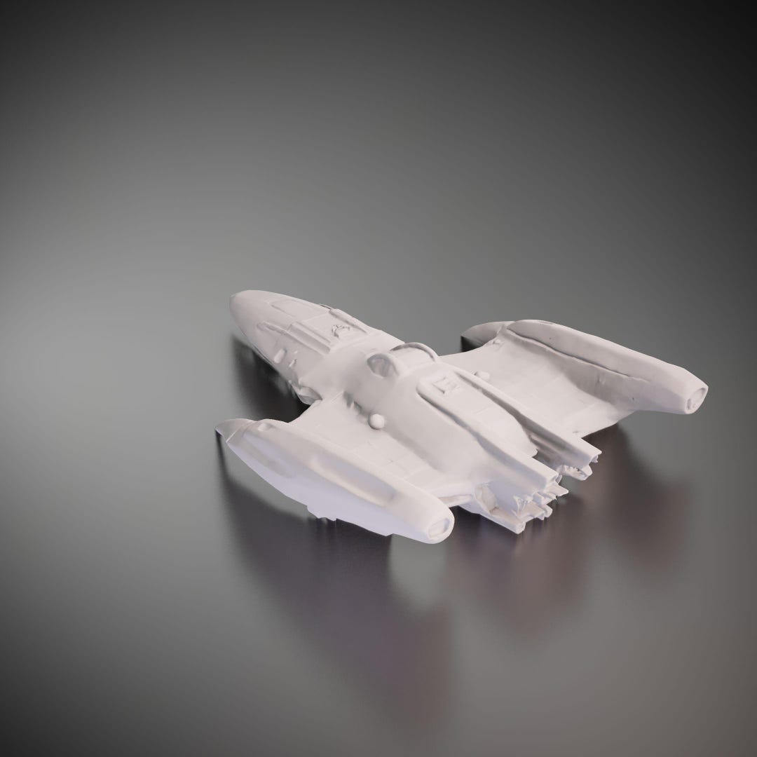 Alien Ship - 3D Printed Model | Custom Size & Color | LED Option ...