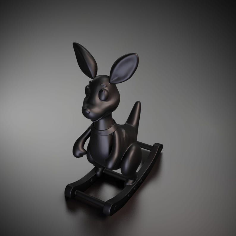 Rocking Kangaroo - 3D Printed Model | Custom Size & Color | LED Option ...