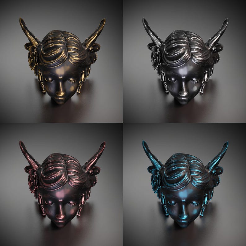 Angel Face Mask - 3D Printed Model | Custom Size & Color | LED Option ...