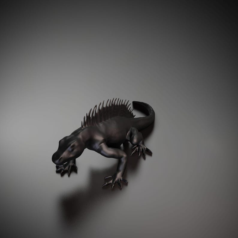 Reptile - 3D Printed Model | Custom Size & Color | LED Option | Pendant ...