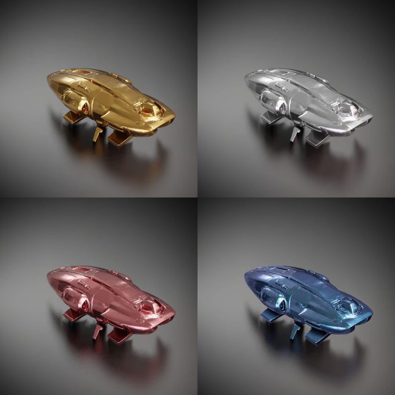 Alien Ship - 3D Printed Model | Custom Size & Color | LED Option ...
