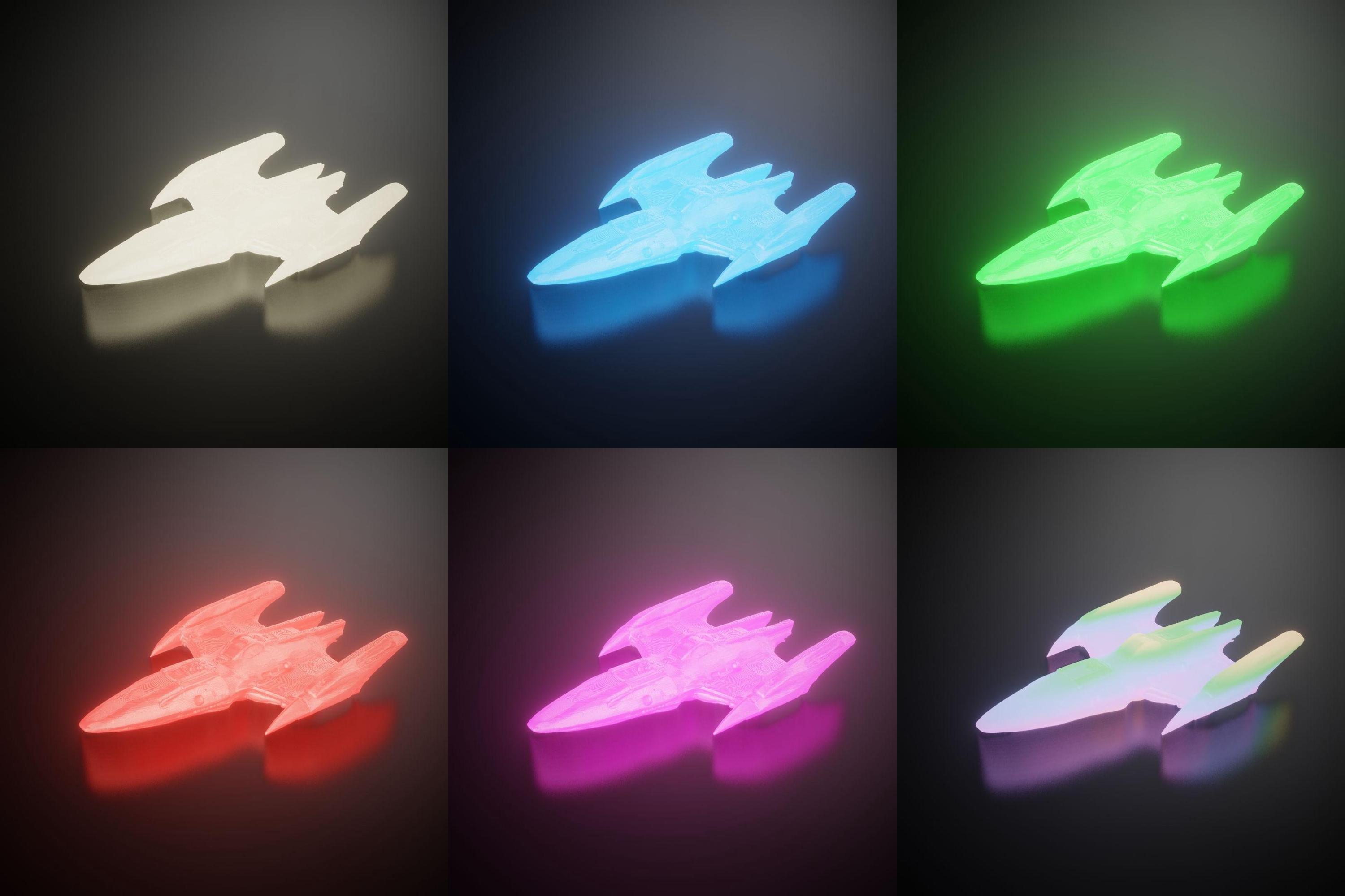 Alien Ship - 3D Printed Model | Custom Size & Color | LED Option ...