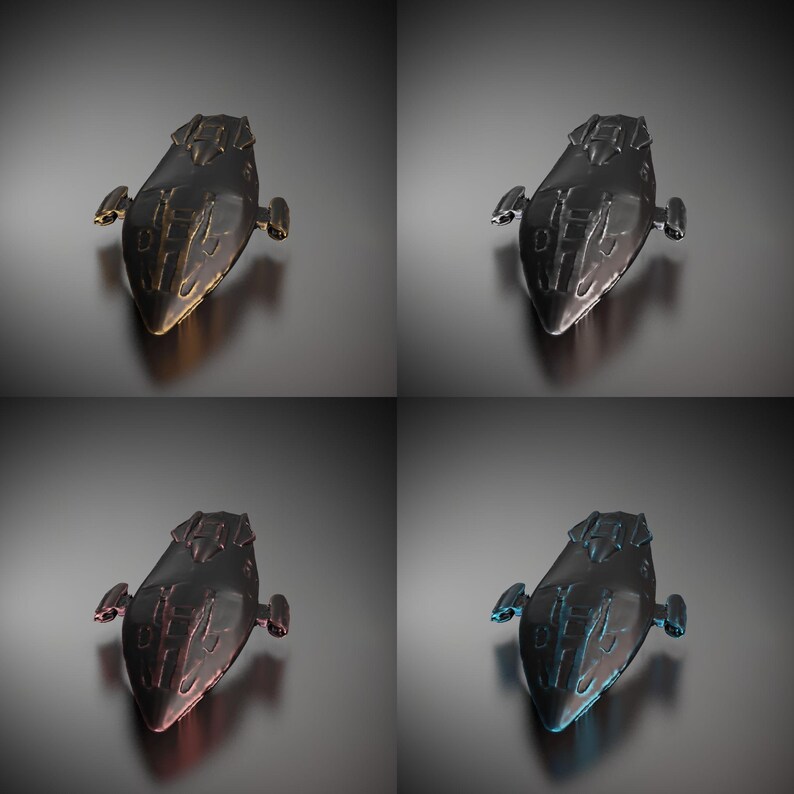 Alien Ship - 3D Printed Model | Custom Size & Color | LED Option ...