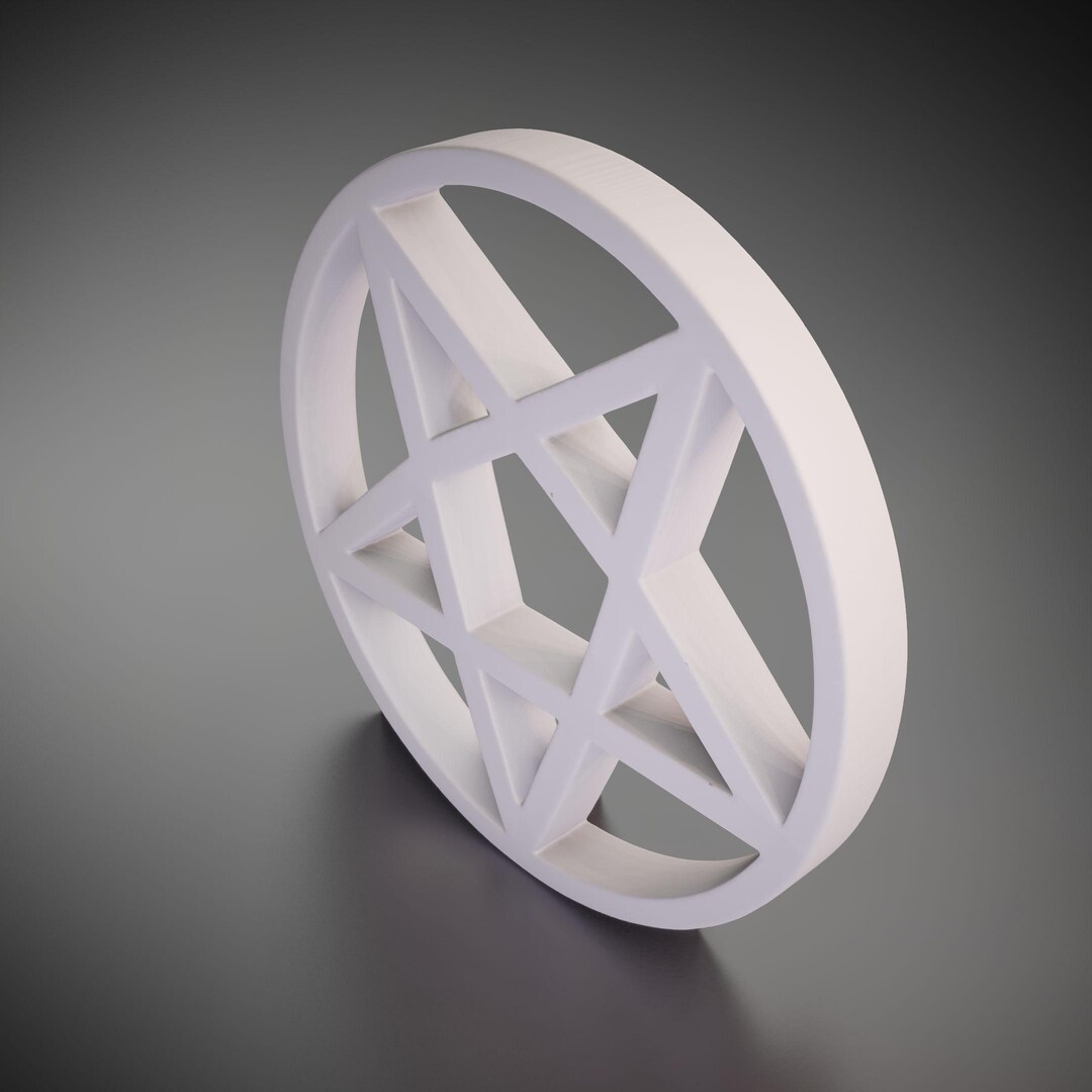Pentagram in Pink - 3D Printed Model | Custom Size & Color | LED Option ...