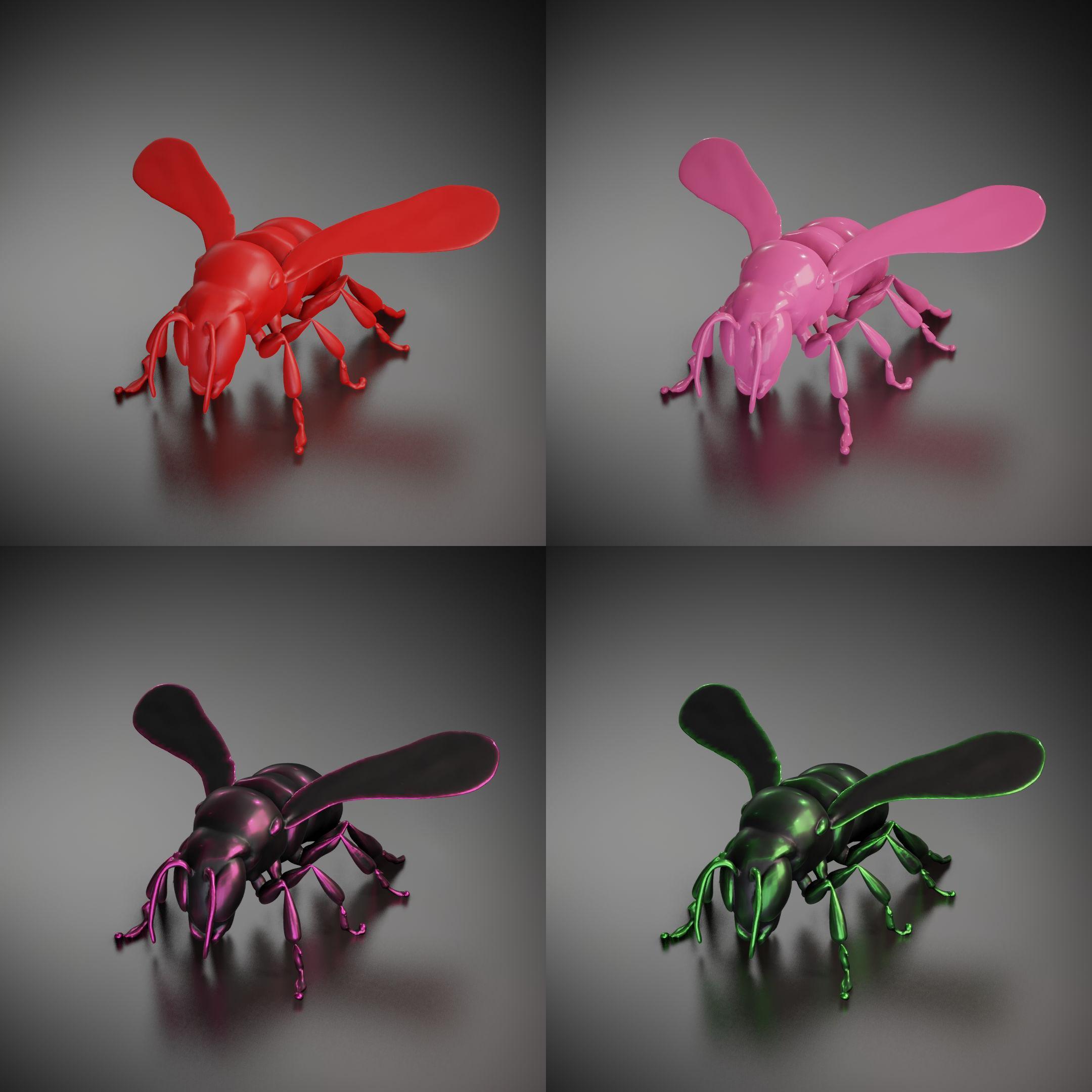 Bee - 3D Printed Model | Custom Size & Color | LED Option | Pendant or ...
