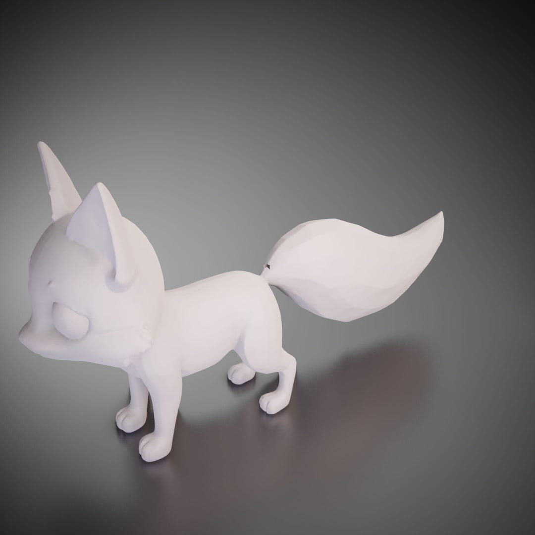 Fox - 3D Printed Model | Custom Size & Color | LED Option | Pendant or ...