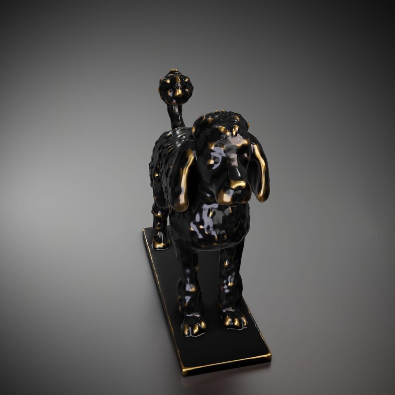 Poodle Statue - 3D Printed Model | Custom Size & Color | LED Option ...