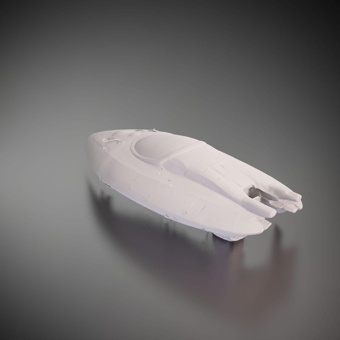 Alien Ship - 3D Printed Model | Custom Size & Color | LED Option ...