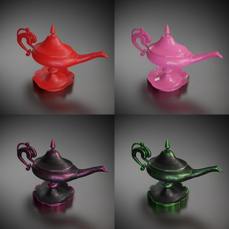 Jin Lamp - 3D Printed Model | Custom Size & Color | LED Option ...