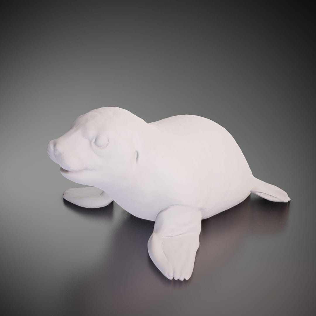 Seal - 3D Printed Model | Custom Size & Color | LED Option | Pendant or ...