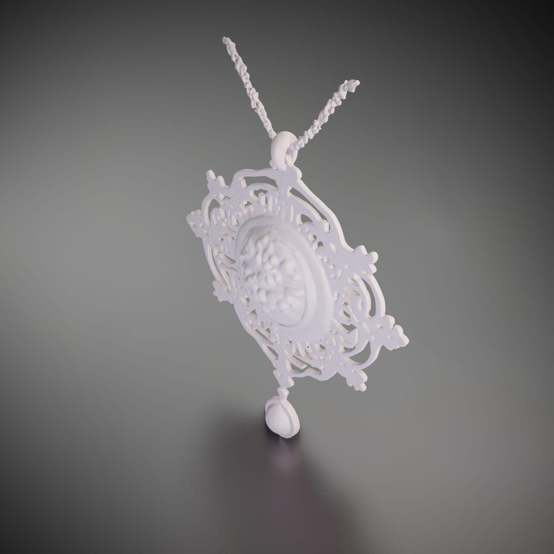 Pendant Ornate - 3D Printed Model | Custom Size & Color | LED Option ...