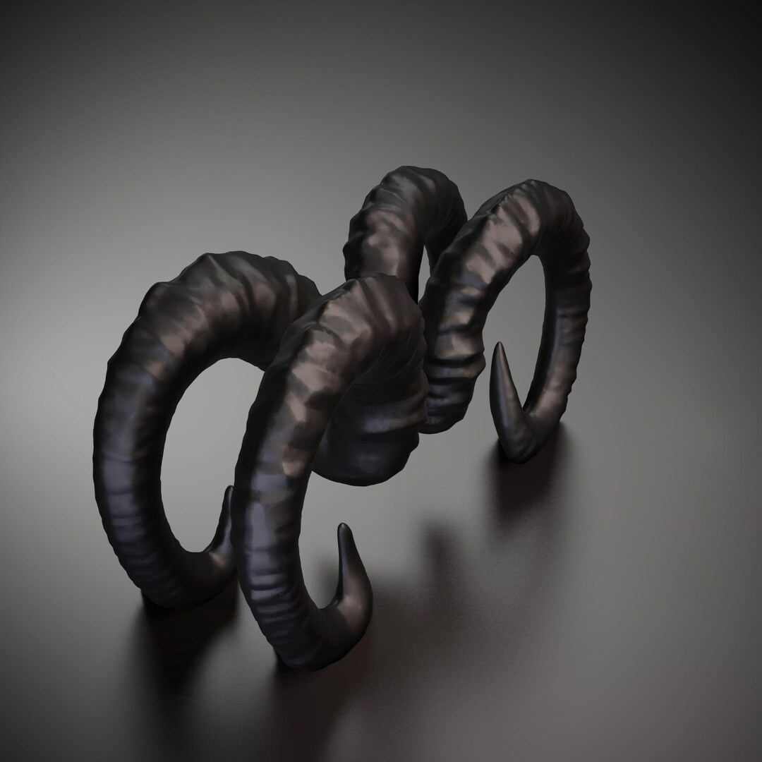 Horns - 3D Printed Model | Custom Size & Color | LED Option | Pendant ...
