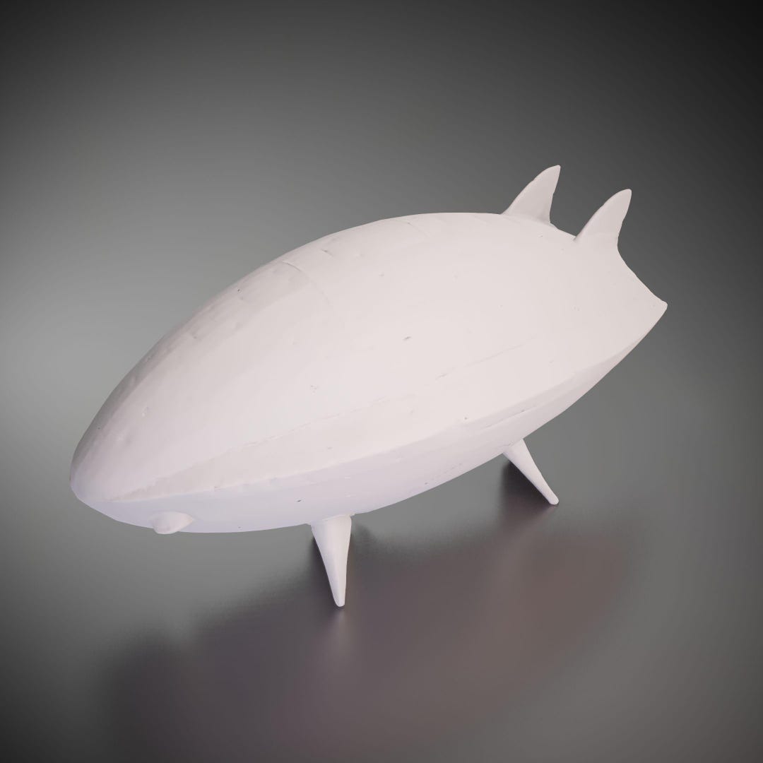 Alien Ship - 3D Printed Model | Custom Size & Color | LED Option ...