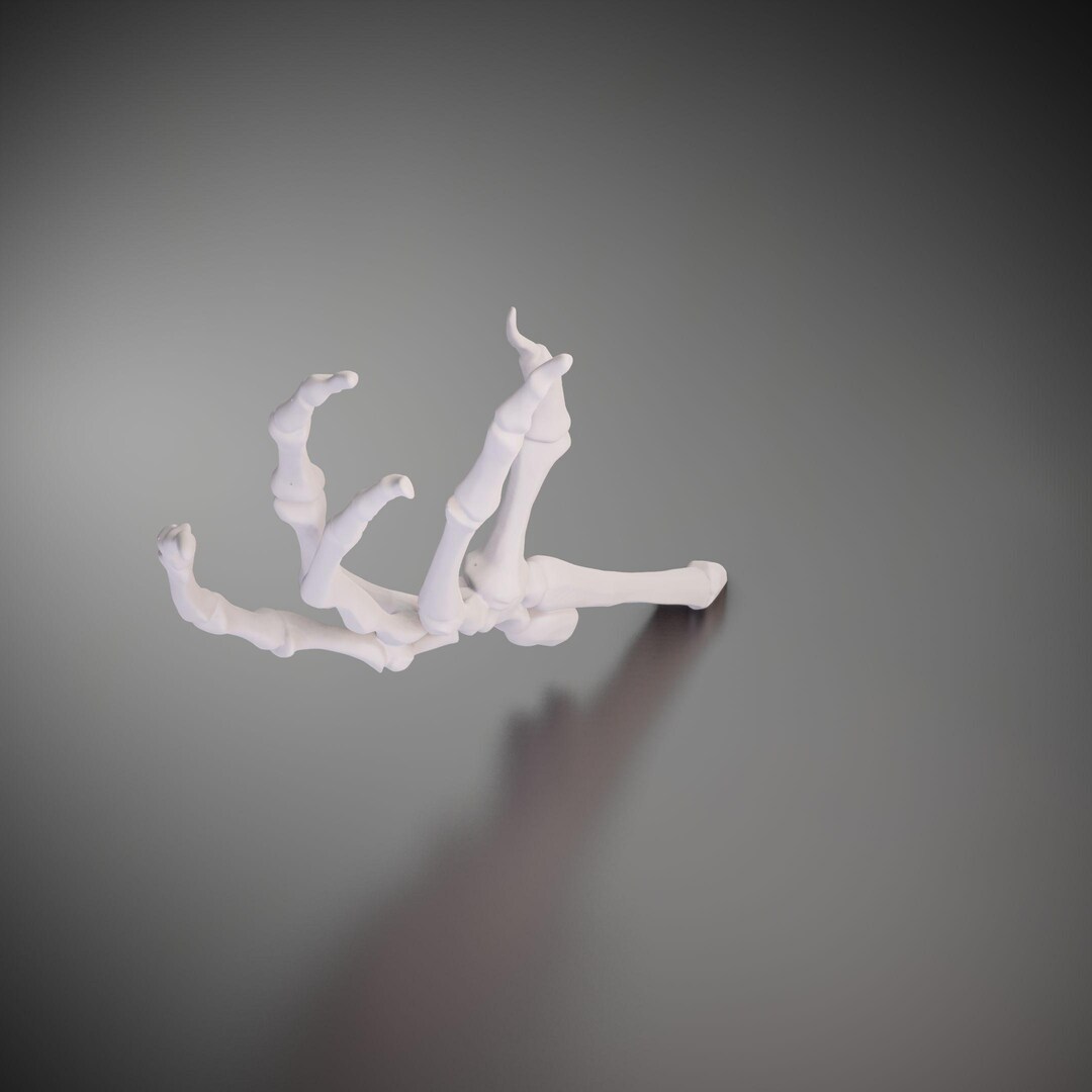 Skeleton Hand - 3D Printed Model | Custom Size & Color | LED Option ...