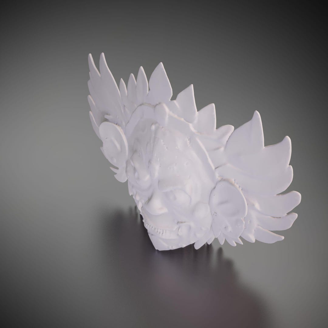 God Mask - 3D Printed Model | Custom Size & Color | LED Option ...