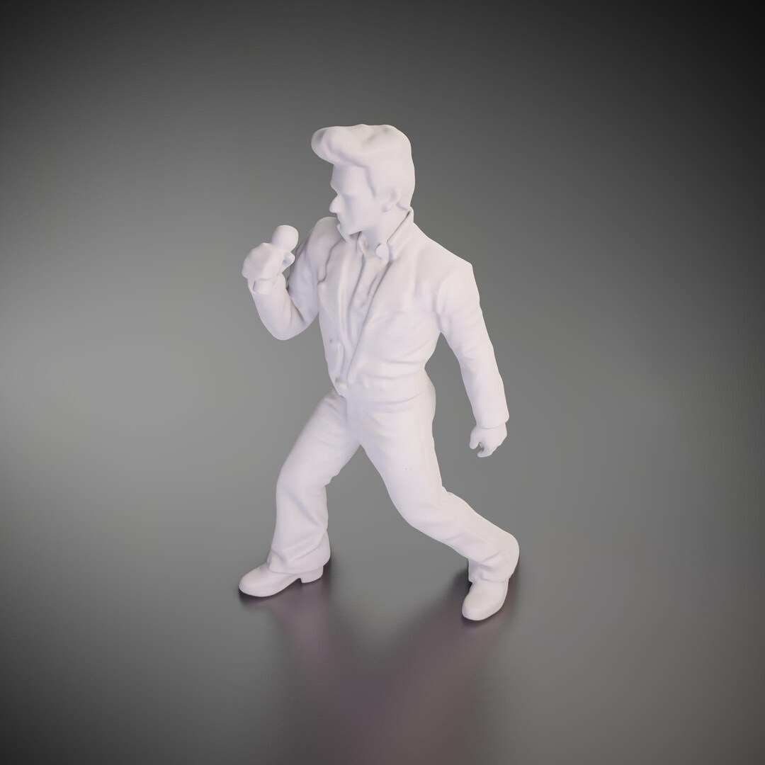 Elvis Presley - 3D Printed Model | Custom Size & Color | LED Option ...