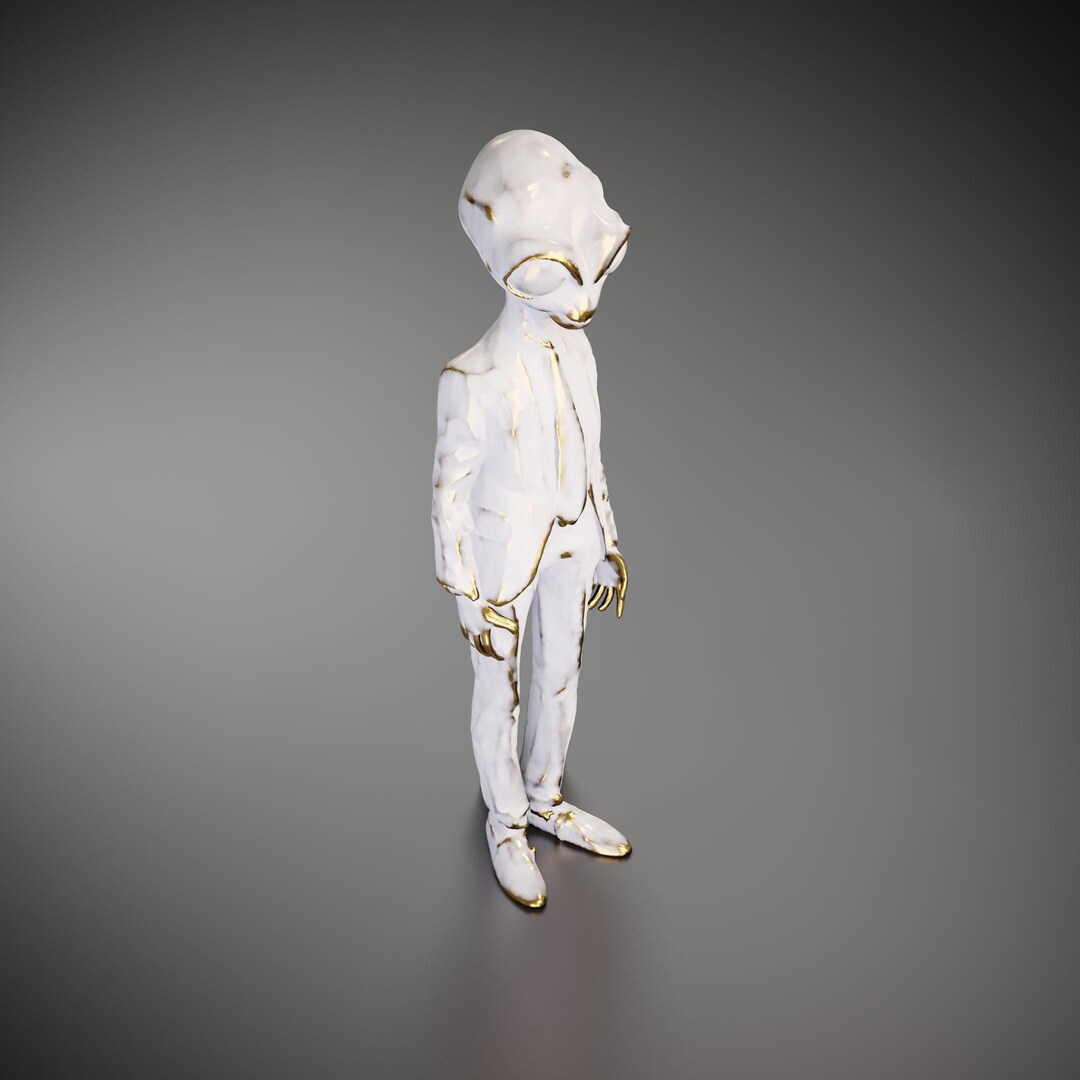 Alien in Suit - 3D Printed Model | Custom Size & Color | LED Option ...