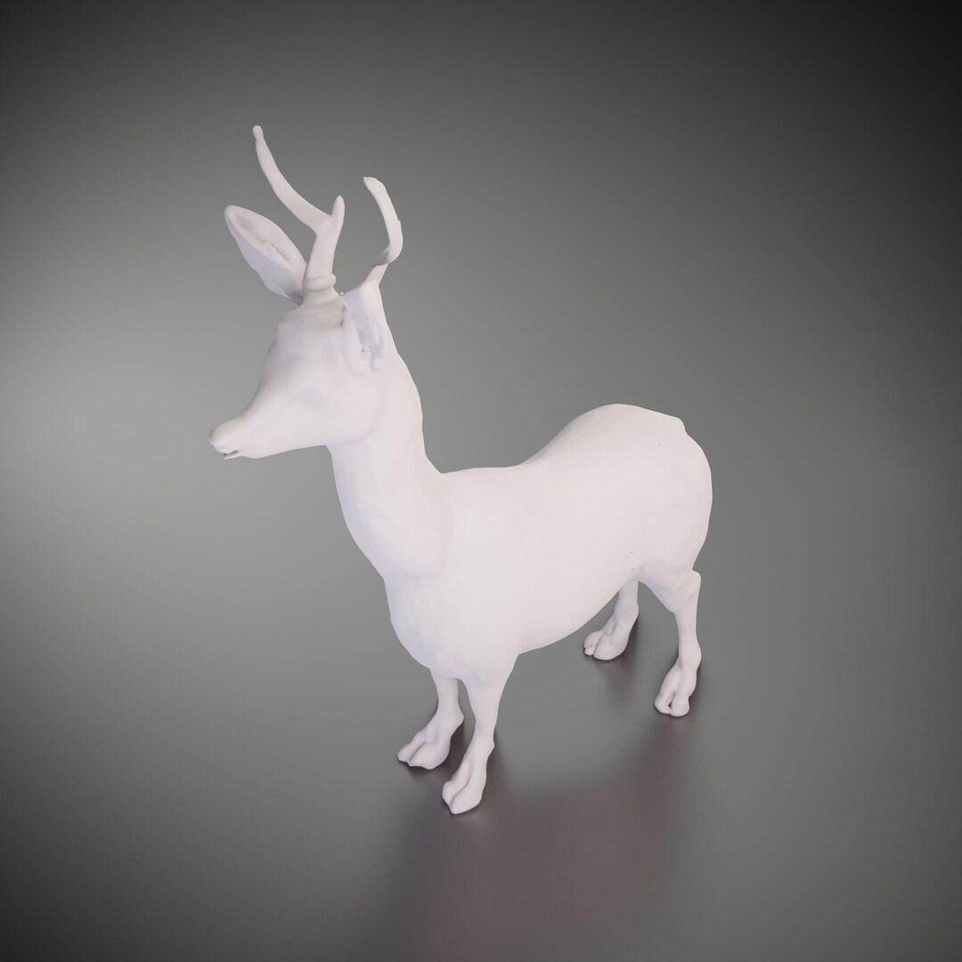 Muntjac Head - 3D Printed Model | Custom Size & Color | LED Option ...