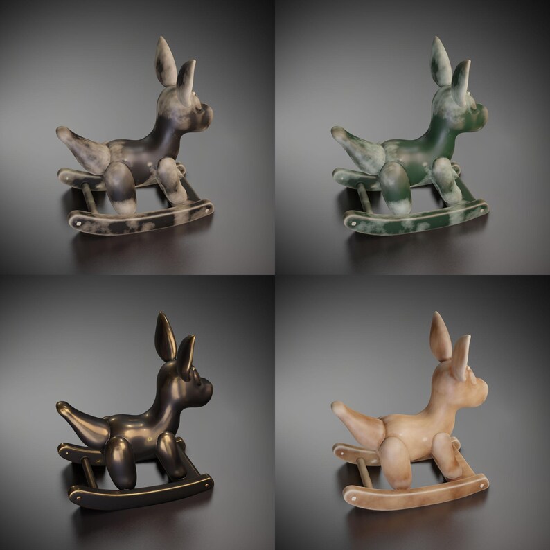 Rocking Kangaroo - 3D Printed Model | Custom Size & Color | LED Option ...