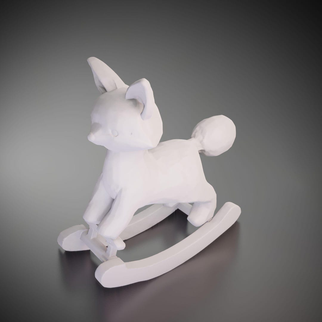 Rocking Fox - 3D Printed Model | Custom Size & Color | LED Option ...