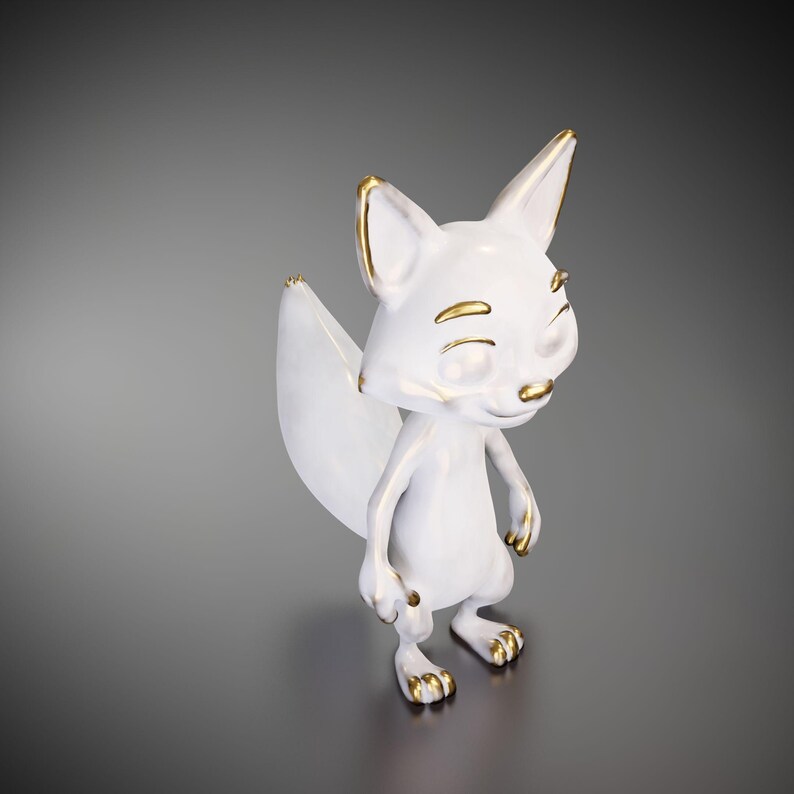 Fox - 3D Printed Model | Custom Size & Color | LED Option | Pendant or ...