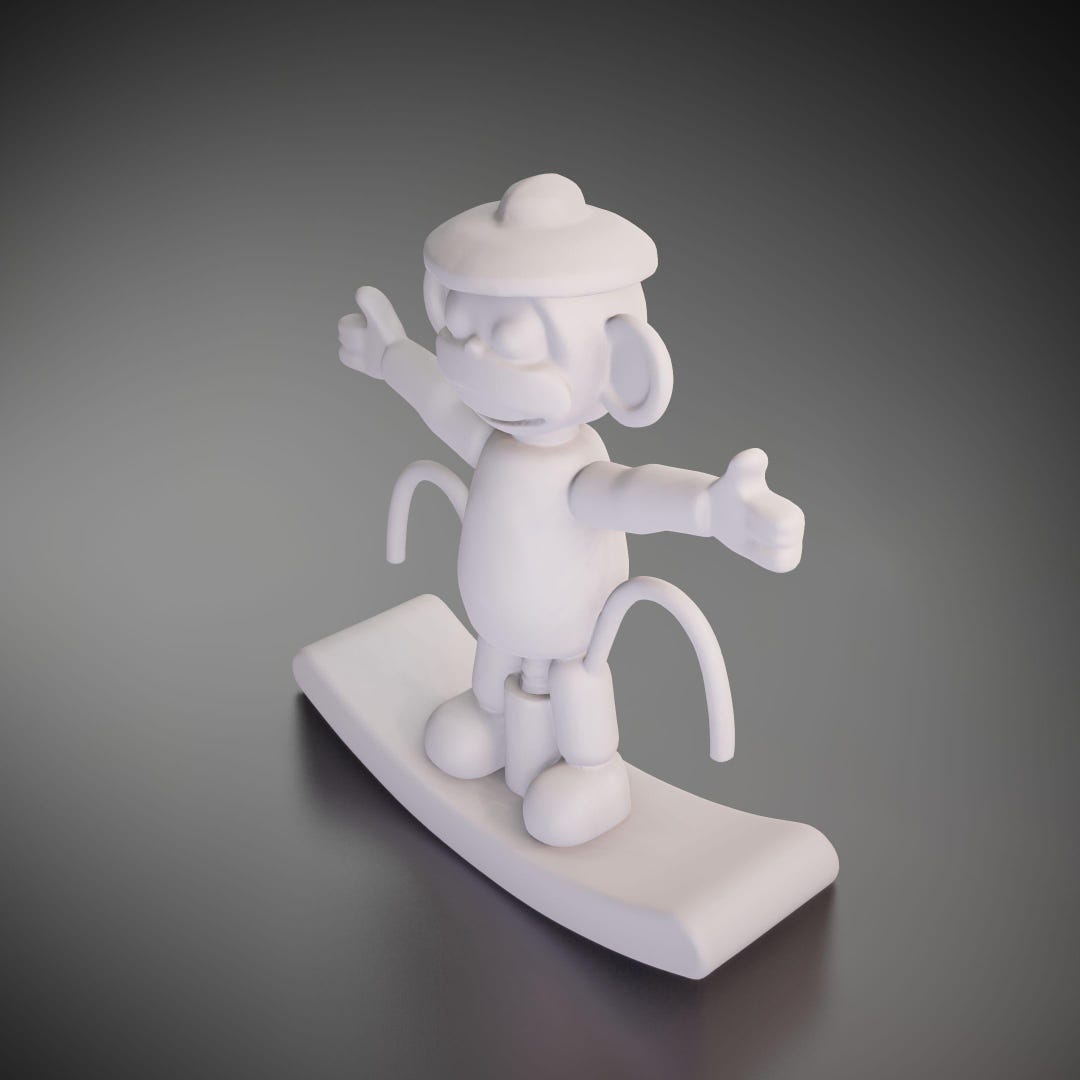 Rocking Monkey - 3D Printed Model | Custom Size & Color | LED Option ...