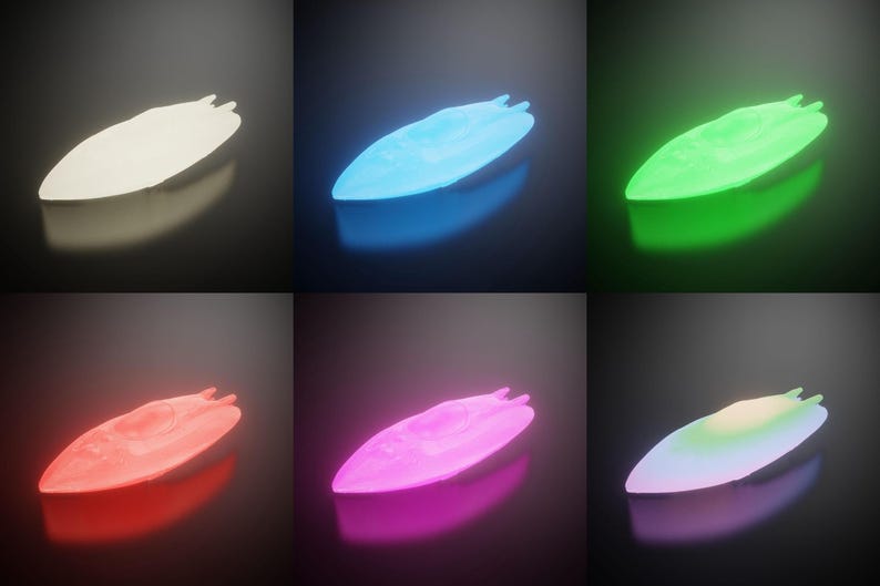 Alien Ship - 3D Printed Model | Custom Size & Color | LED Option ...