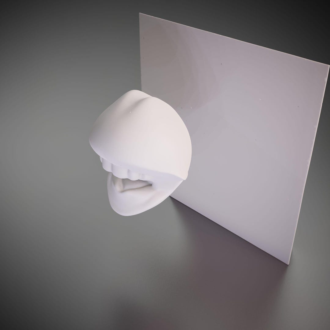Lips on Stand - 3D Printed Model | Custom Size & Color | LED Option ...