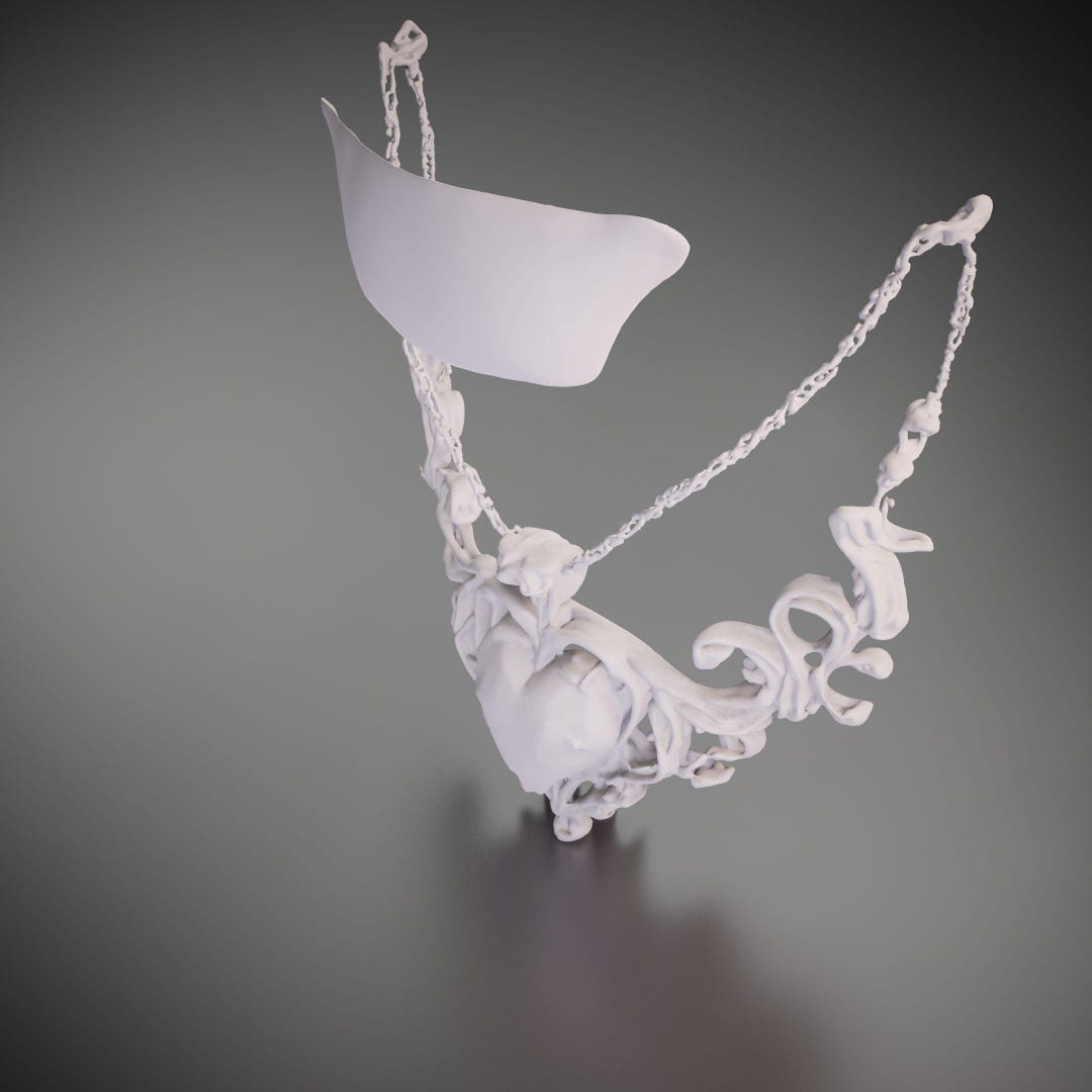 Necklace - 3D Printed Model | Custom Size & Color | LED Option ...