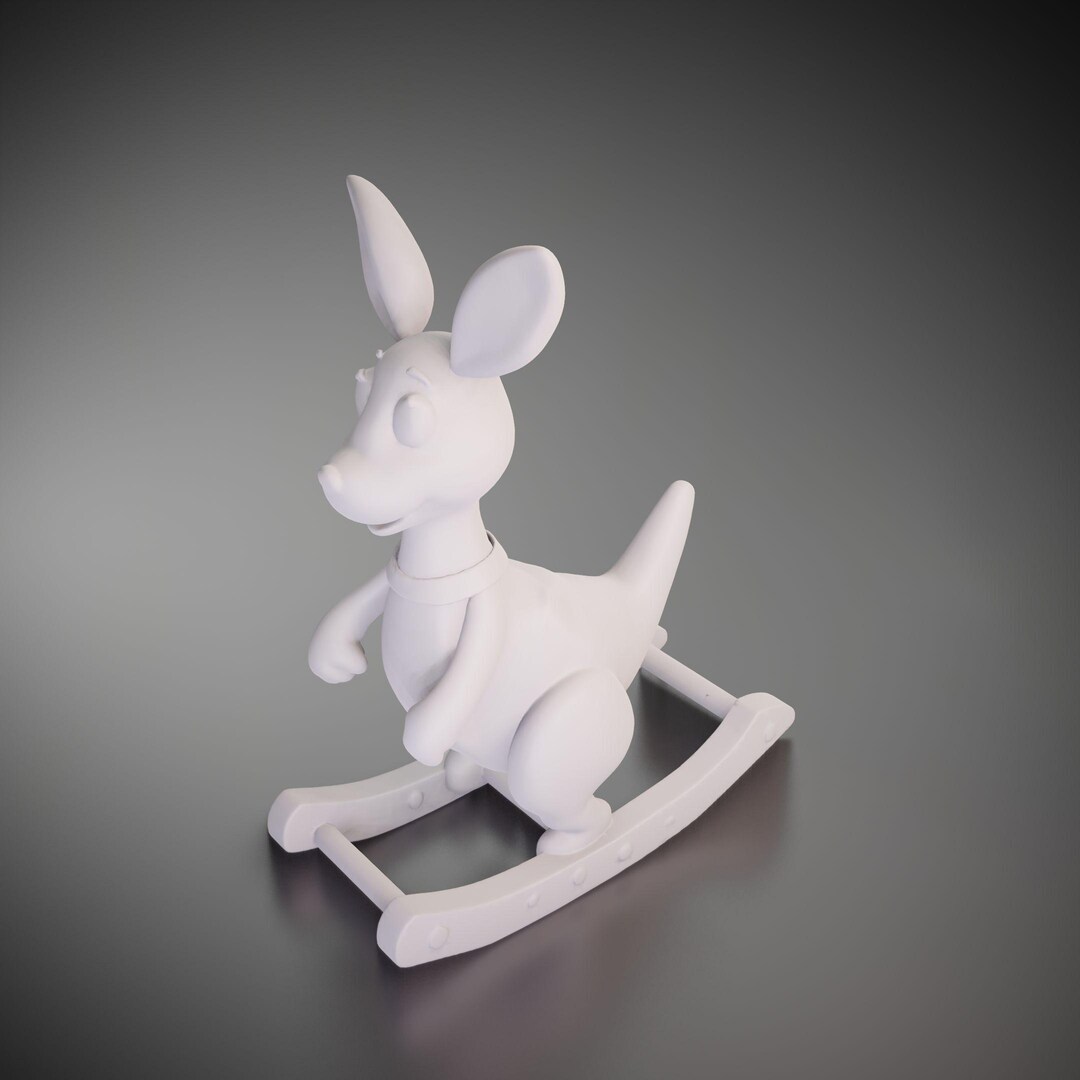 Rocking Kangaroo - 3D Printed Model | Custom Size & Color | LED Option ...