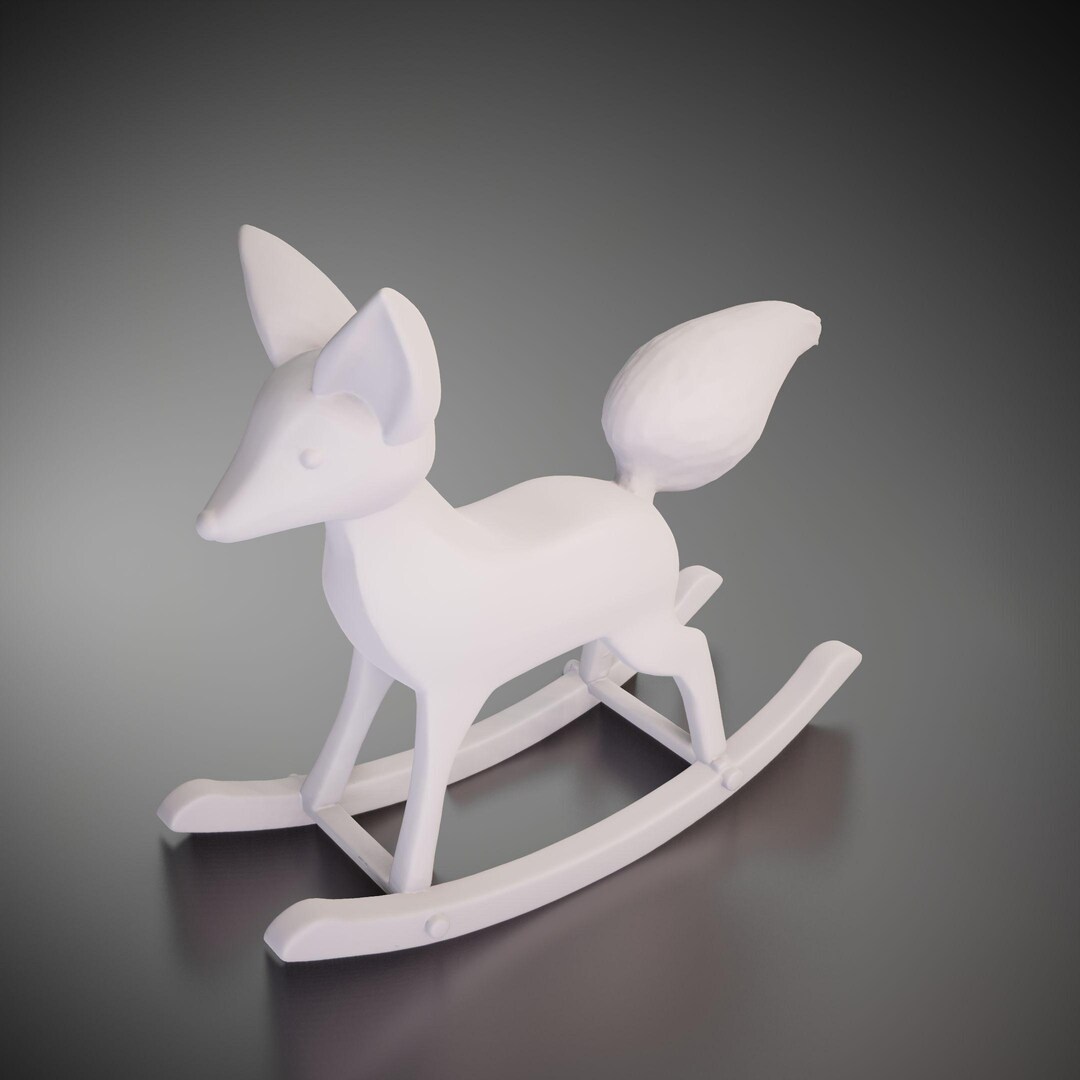 Rocking Fox - 3D Printed Model | Custom Size & Color | LED Option ...