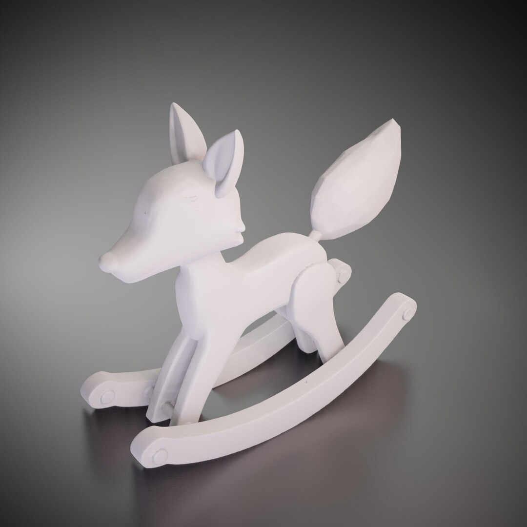 Rocking Fox - 3D Printed Model | Custom Size & Color | LED Option ...