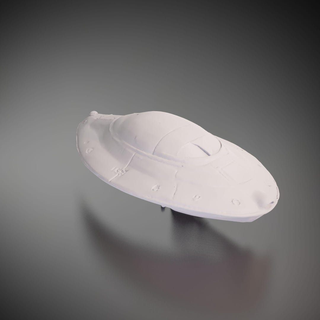 Alien Ship - 3D Printed Model | Custom Size & Color | LED Option ...