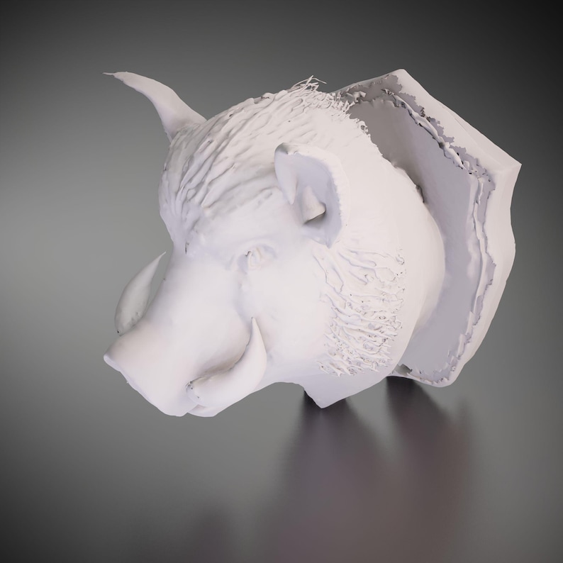 Boar Head - 3D Printed Model | Custom Size & Color | LED Option ...