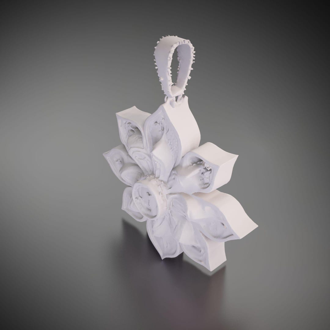Pendant - 3D Printed Model | Custom Size & Color | LED Option | Pendant ...