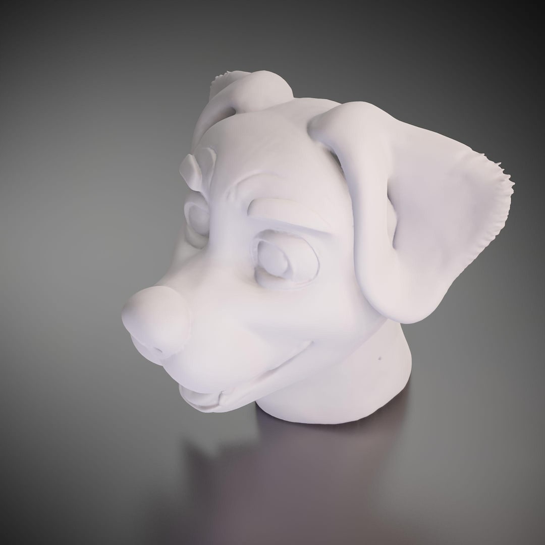 Dog Mask - 3D Printed Model | Custom Size & Color | LED Option ...