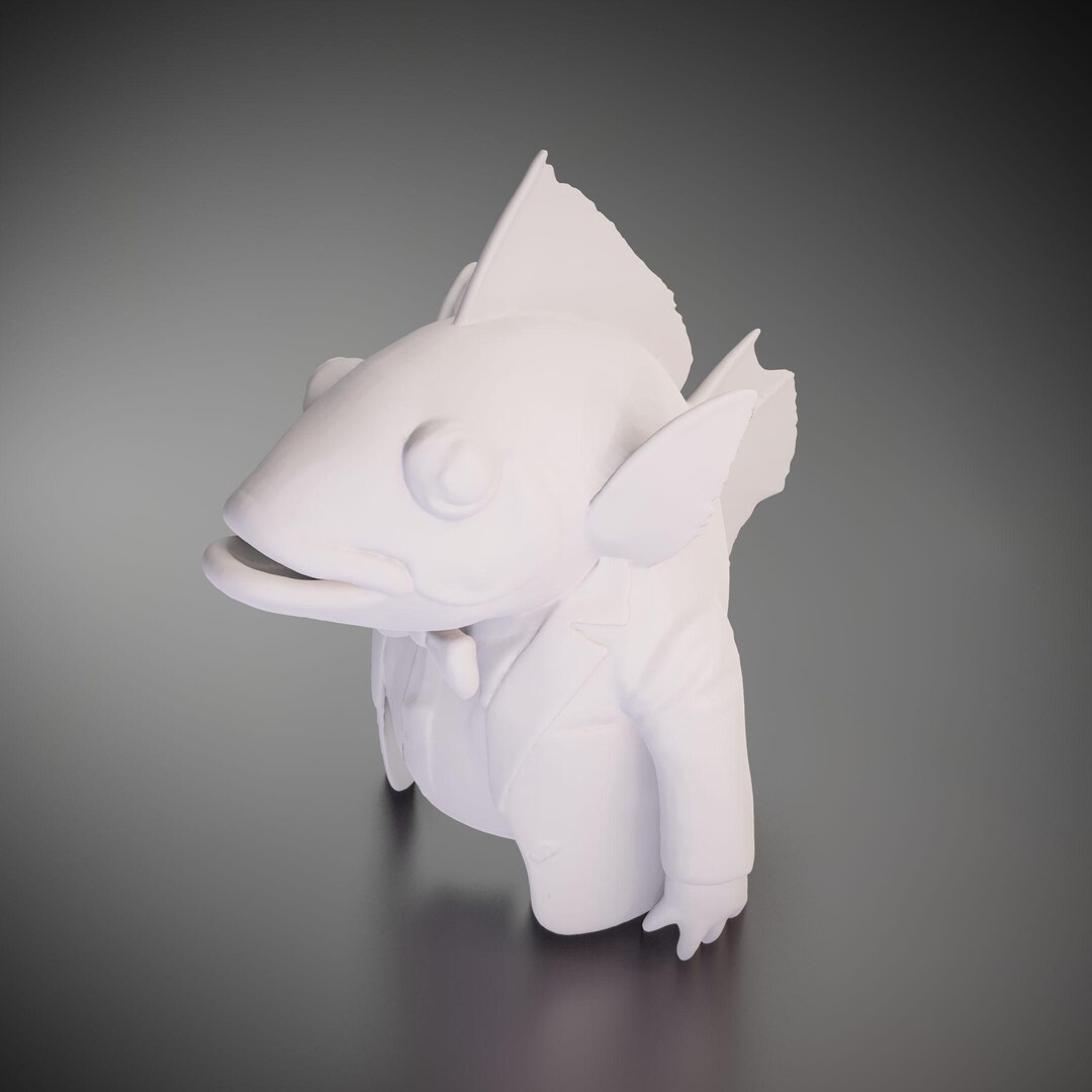 Fish in Suit - 3D Printed Model | Custom Size & Color | LED Option ...