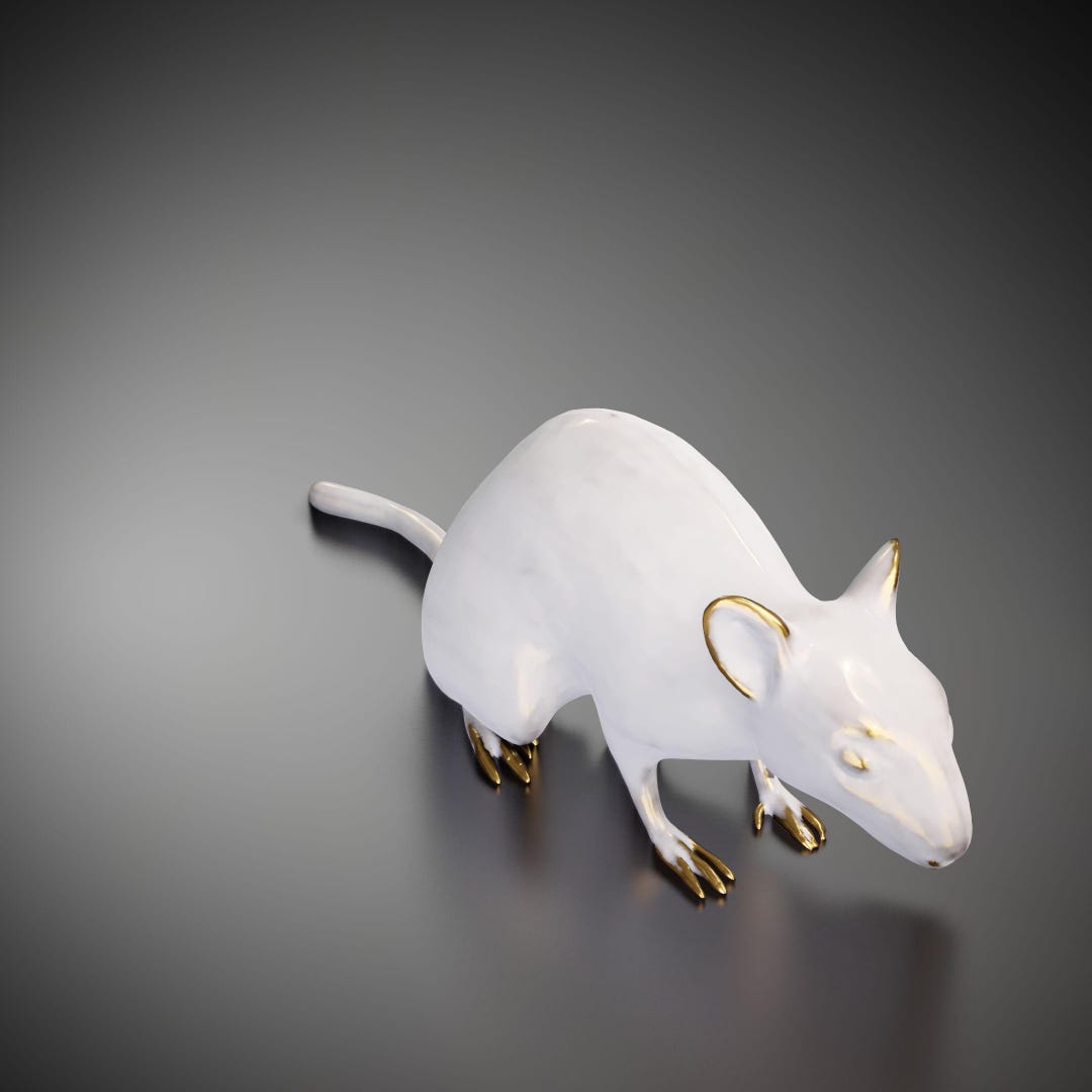 Rat - 3D Printed Model | Custom Size & Color | LED Option | Pendant or ...