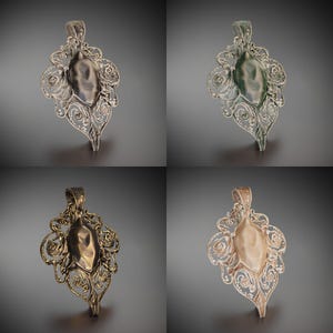 Pendant - 3D Printed Model | Custom Size & Color | LED Option | Pendant ...