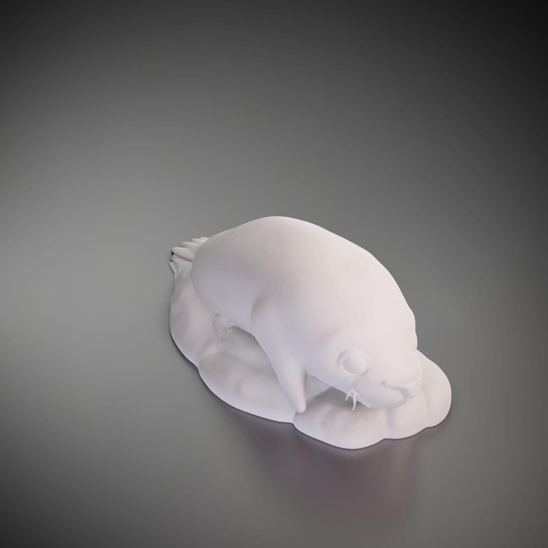 Seal - 3D Printed Model | Custom Size & Color | LED Option | Pendant or ...