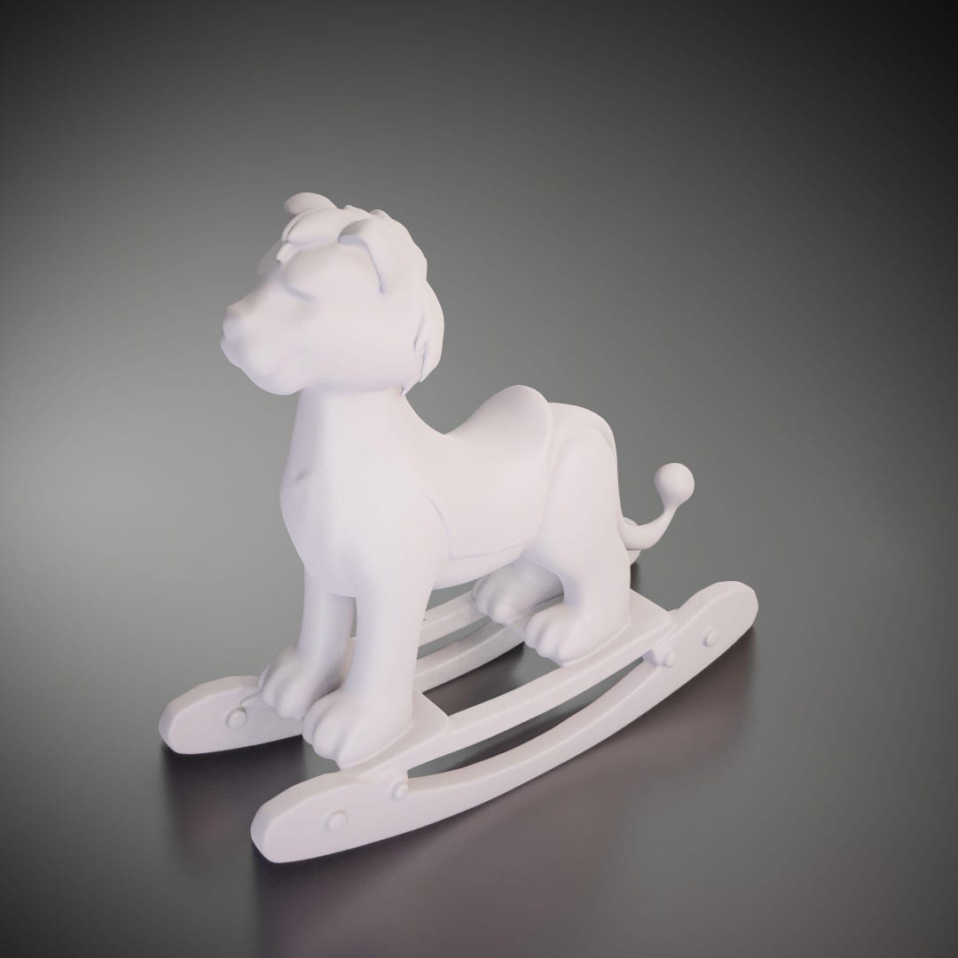 Rocking Tiger - 3D Printed Model | Custom Size & Color | LED Option ...