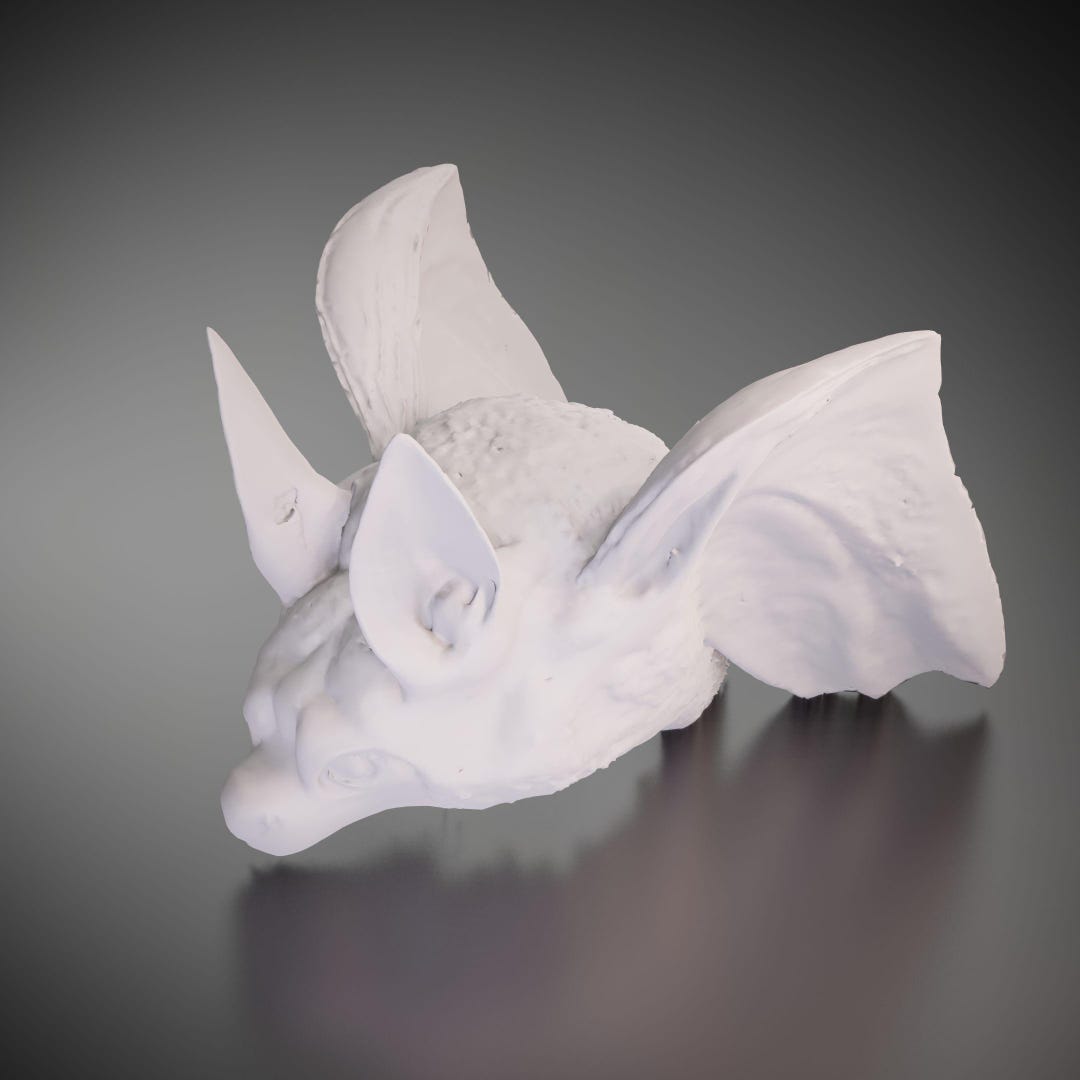 Bat Head With Wings - 3D Printed Model | Custom Size & Color | LED ...