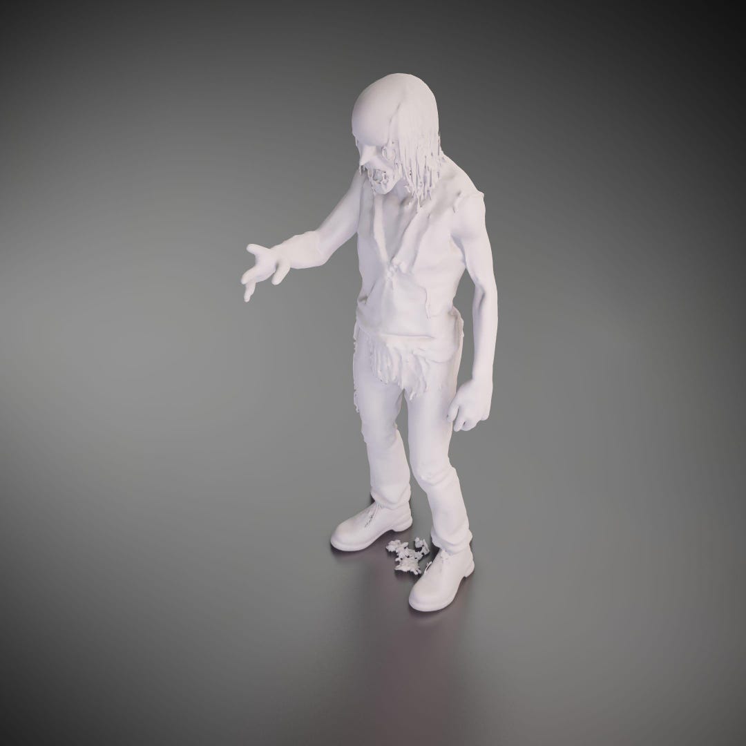 Zombie - 3D Printed Model | Custom Size & Color | LED Option | Pendant ...