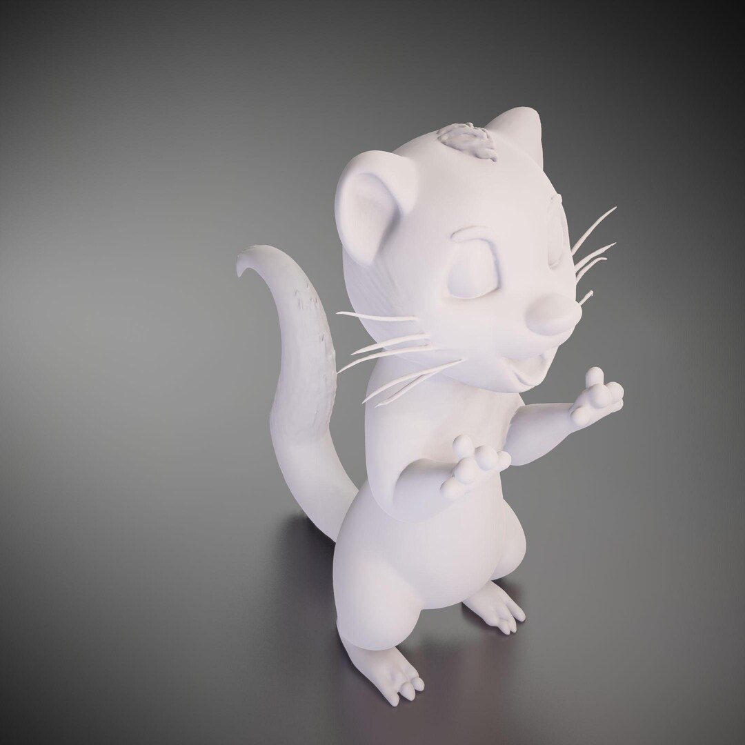 Ferret - 3D Printed Model | Custom Size & Color | LED Option | Pendant ...